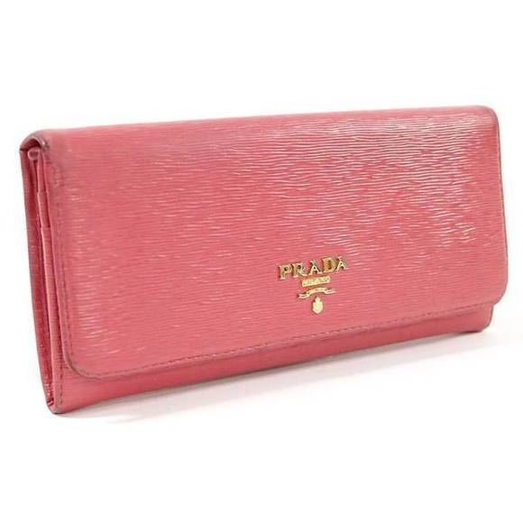 Prada | Bags | Prada Flap Long Wallet Vitello Move Peonia Pass Case ...